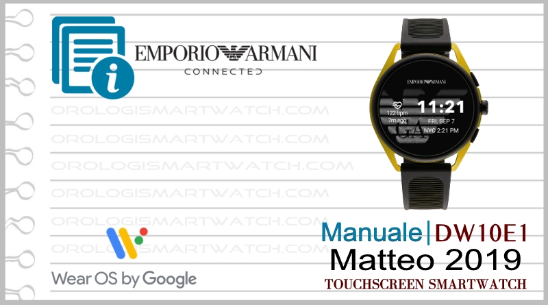 Manuale Emporio Armani Connected Matteo 2019 Smartwatch
